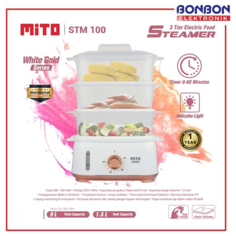 Jual Mito Electric Food Steamer Stm 100 / Stm100 Pengukus Makanan ...