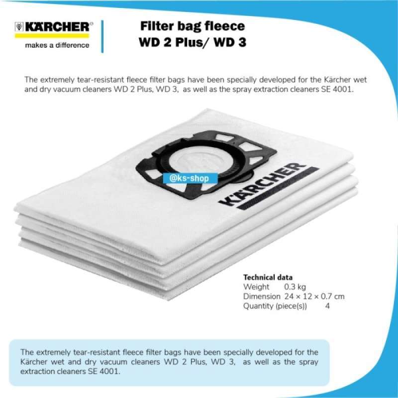 Promo Karcher Mv 3 Wd 3 Premium Wet & Dry Vacuum Cleaner Karcher ...