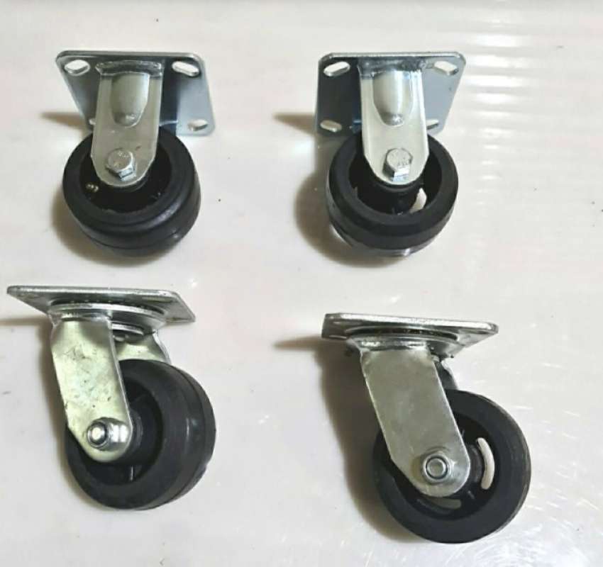 Promo Roda Caster 4 Inch Rubber Hidup Mati/ Roda Karet Heavyduty 4 Inch ...