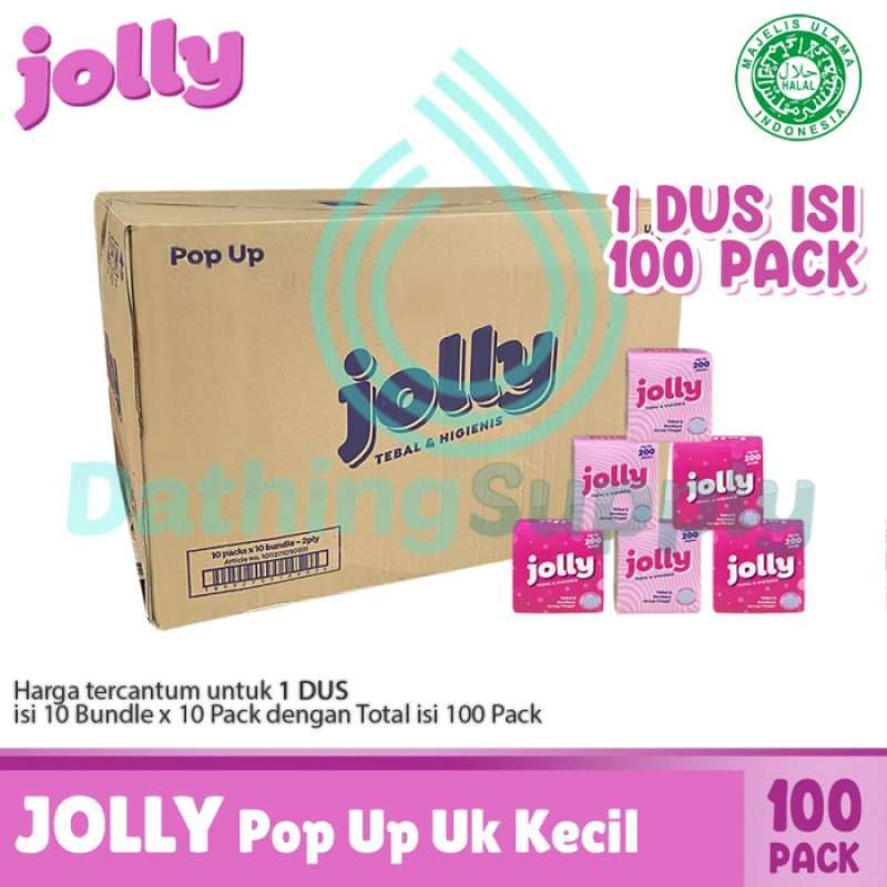 Promo Grosir Tissue Jolly Kuliner Pop Up 150 Sheet / 1 Dus Isi 100 Pcs ...