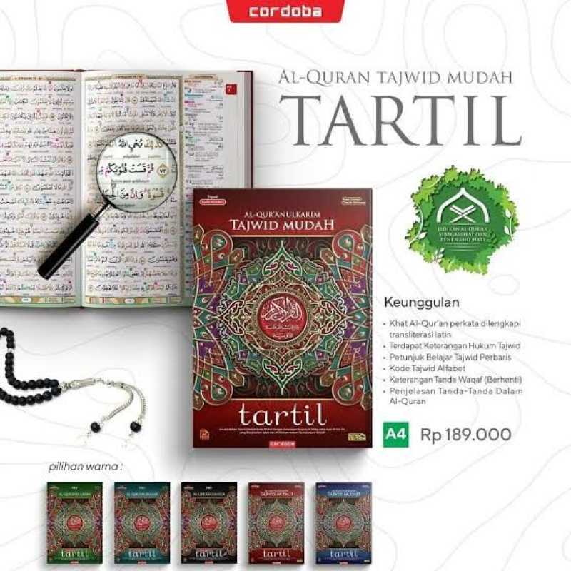 Promo Alquran Tartil Cordoba Uk A4, Al-quran Tartil Tajwid Perkata ...