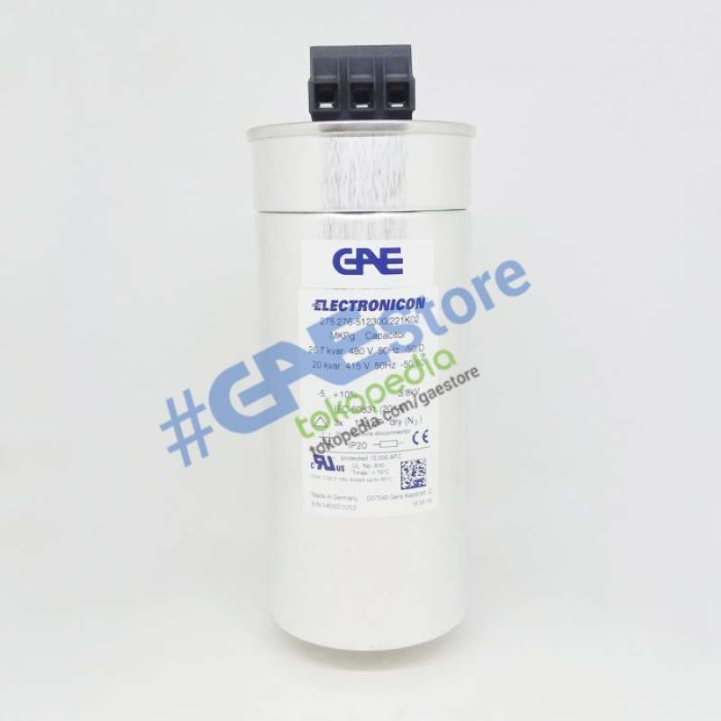 Promo Kapasitor Heavy Duty Series Mkpg Gae 20/26,7 Kvar 415/480 V / 3p ...