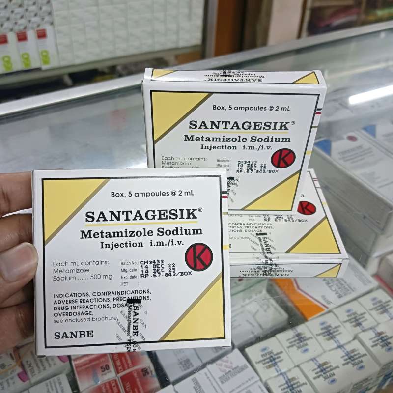 Jual Santagesik/metamizole/injeksi/box Isi 5 Ampul Exp 2025 Di Seller ...