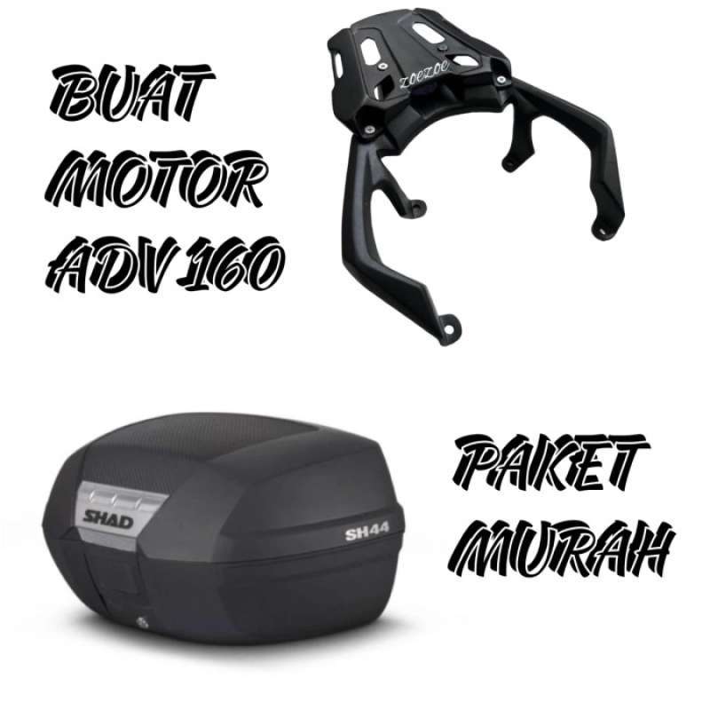 Promo Paket Box Shad Sh44 Plus Breket Box Honda Adv 160 Top Box Shad ...