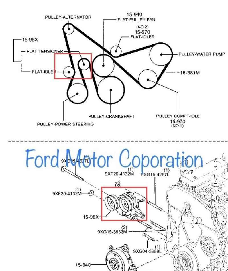 Promo Tensioner Auto Fan Belt Assy Ford Ranger / New Bt50 Pro T6 2200 ...