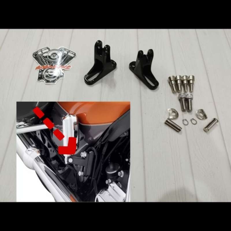 Promo Bracket Foot Passanger Short Harley Touring Bracket Injakan ...
