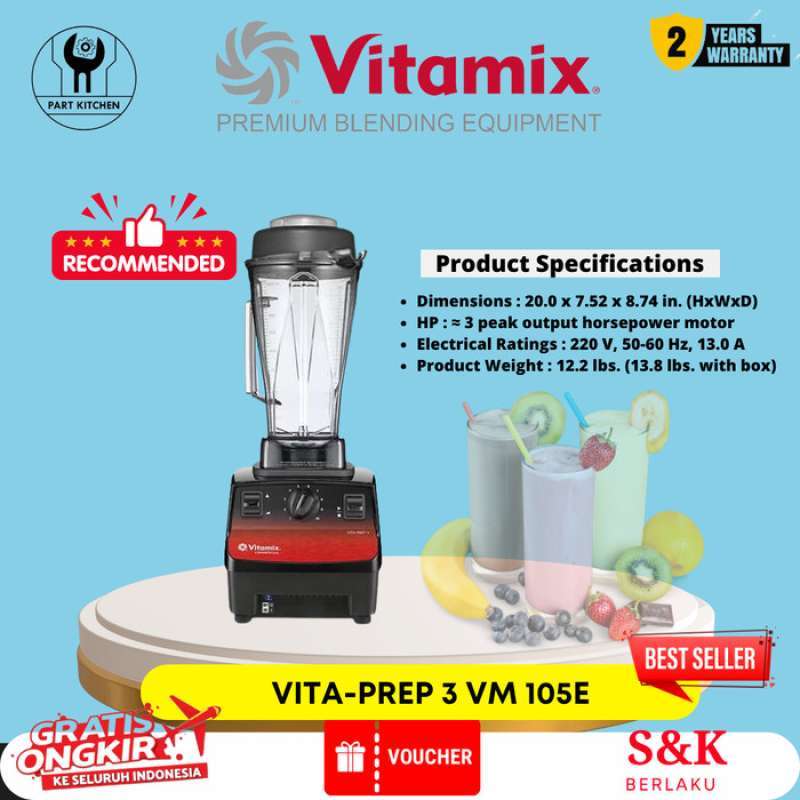 Promo Commercial Blender Vitamix Vm 105e/e310 Motor Lebih Full Power Diskon 23% Di Seller Cuanz ...