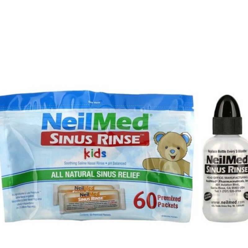 Promo Neilmed Kid's Kids Sinus Rinse + Botol 60 Premixed Packets ...
