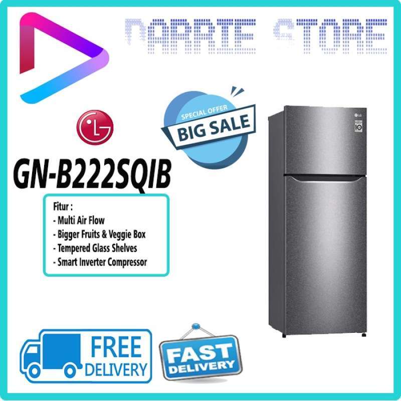 Promo Lg Gn-b222sqib Kulkas 2 Pintu Inverter Gnb222 222sqib Gnb222sqib ...