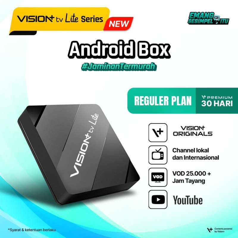 Promo Android Box Vision+ Tv Lite Series - Reguler Plan Gratis 30 Hari ...