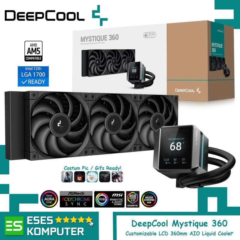 Jual Aio Deepcool Mystique 360 Argb Customizable Lcd Screens 360mm High ...
