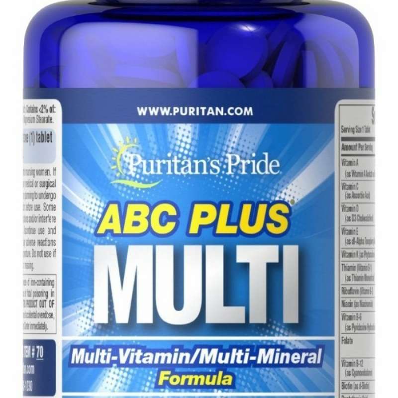 Promo Puritan Abc Plus Multi Vitamin Adult Isi 100 Tablet Original Usa ...