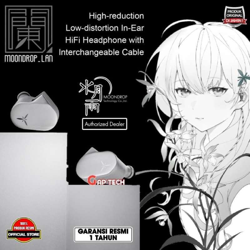 Jual Moondrop Lan 10mm Beryllium-plated Diaphragm In Ear Monitor / Iem ...