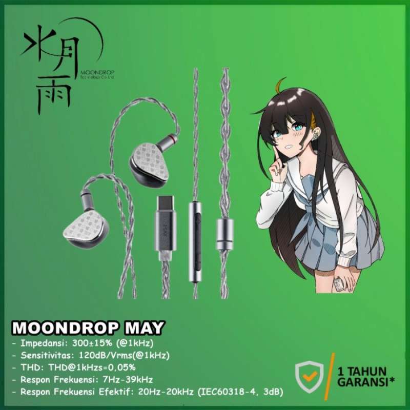 Jual Moondrop May Dynamic Driver + Planar Driver In-ear Headphone Usb-c ...