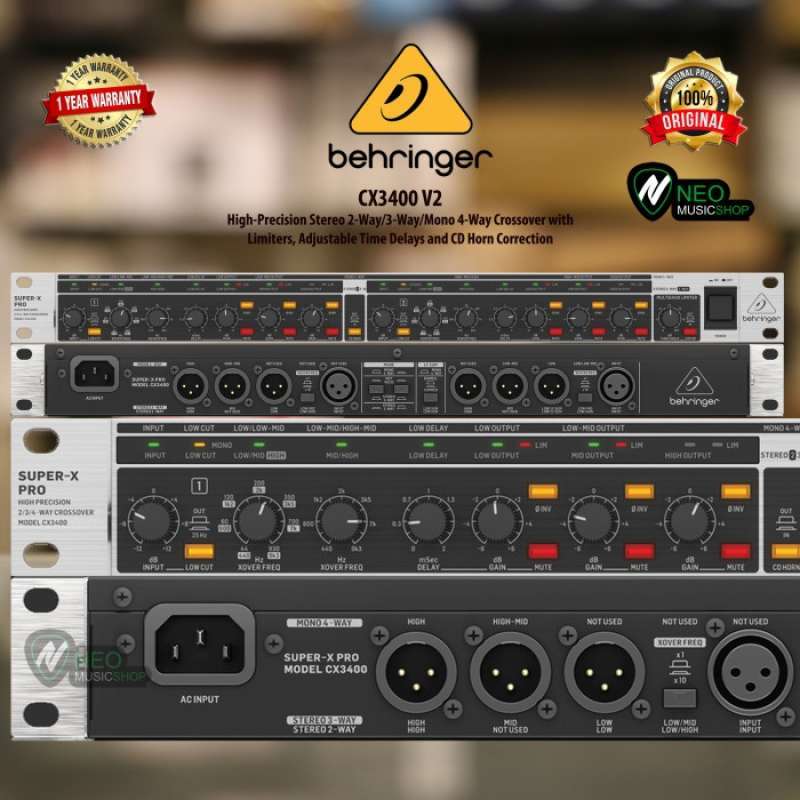Jual Behringer Cx3400 V2 Stereo 2-way 3-way /mono 4-way Crossover W ...