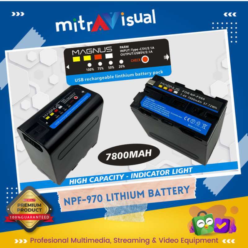 Jual Magnus Npf-970 Sony Battery Replacement - 7800mah Capacity Di ...