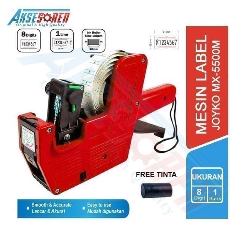 Jual Mesin Label Harga Joyko [mx-5500m] / Alat Cetak Lebel 1 Line Baris ...