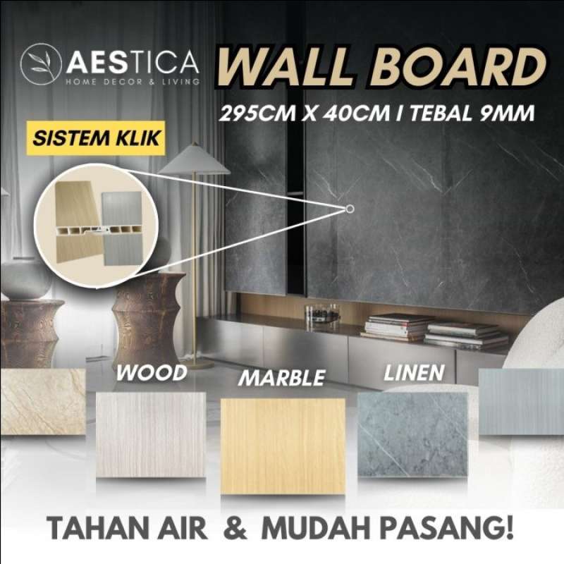 Promo Pvc Wall Board Papan Panel Dinding Kayu Marmer Granite 3m ...