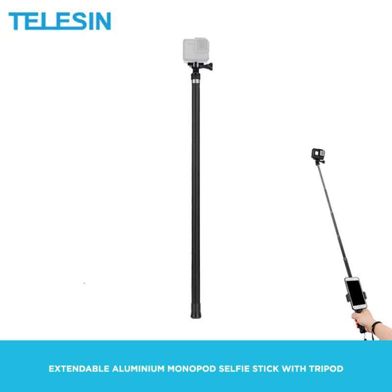 Jual Monopod Super Long 2.7m Telesin Carbon Fiber Selfie Monopod Action ...