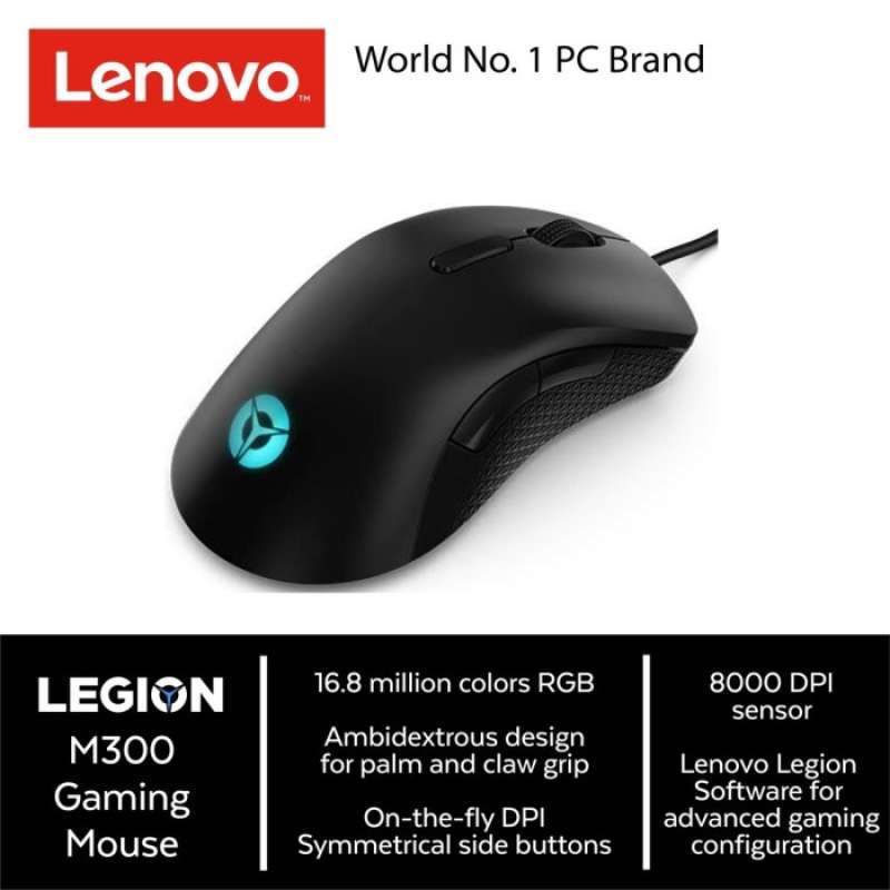 Promo 100% Produk Ori Mouse Gaming Lenovo Legion M300 Rgb Diskon 23% Di Seller Frens Store ...