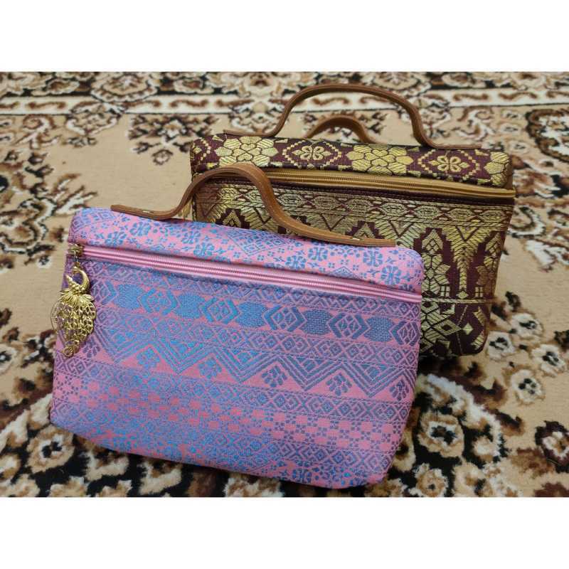 Jual Songket Pash - Tas Songket Genggam Berbagai Warna & Motif Khas Palembang - Songket Pash Di ...