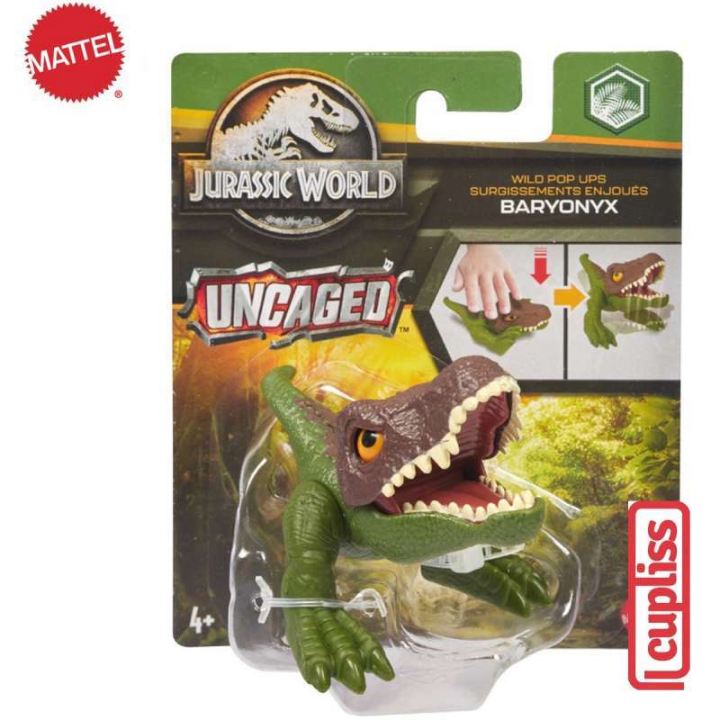 Promo Mattel Jurassic World Hln72 Uncaged Wild Pop Ups Baryonyx Green ...