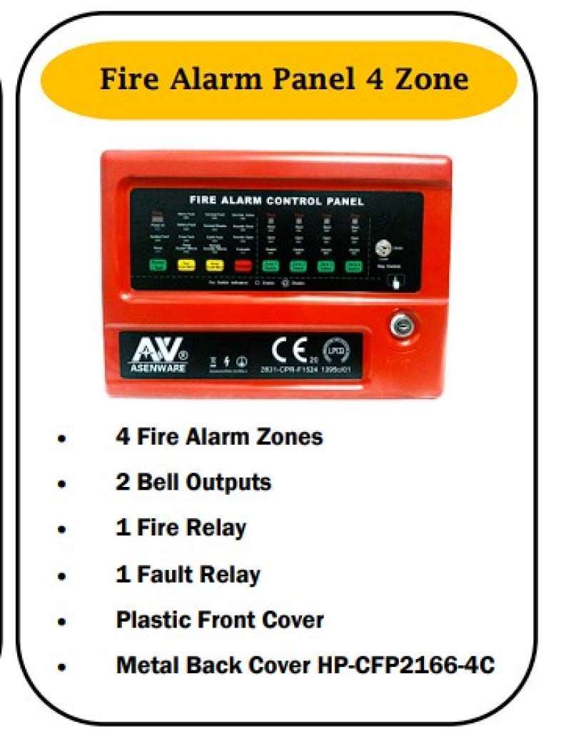 Jual Master Control Fire Alarm Panel Mcfa 4 Zone Asenware - Lpcb ...