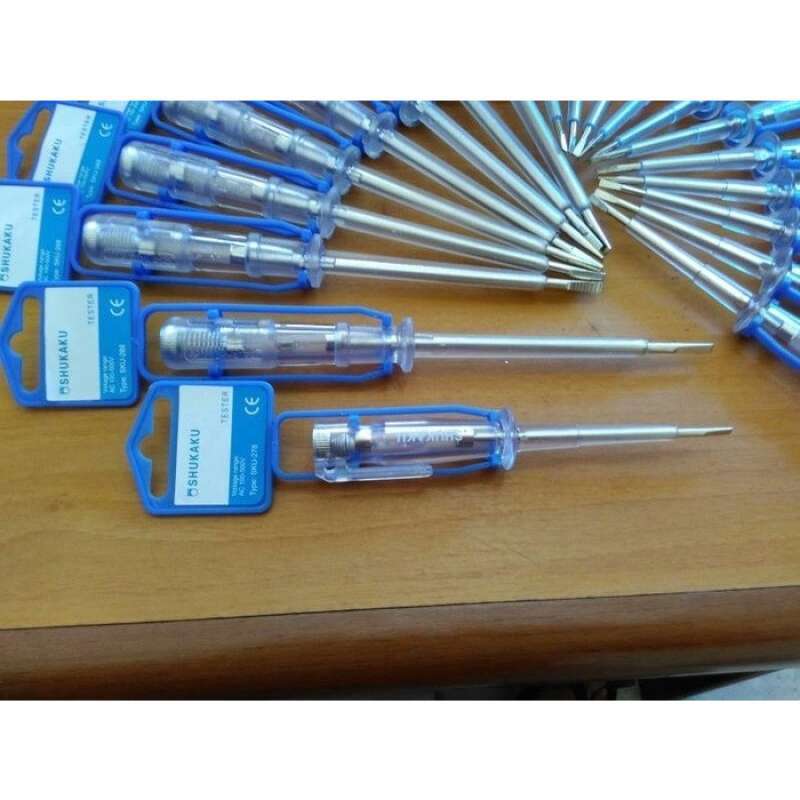 Jual Obeng Tester Arus Listrik / Test Pen / Tespen Shukaku Pendek Dan ...