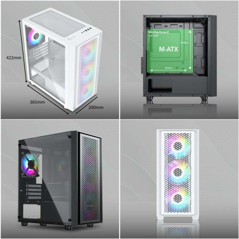 Jual Casing Gaming Komputer Pc Cpu Infinity Horus V2 (non Psu) Di ...