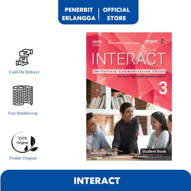 Jual Interact For Smp/mts Grade 9/students Book-cefr -erlangga Di ...