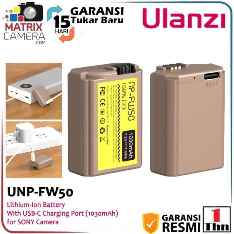 Jual Ulanzi Unp-fw50 Rechargeable Battery For Sony Mirrorless Camera Di ...