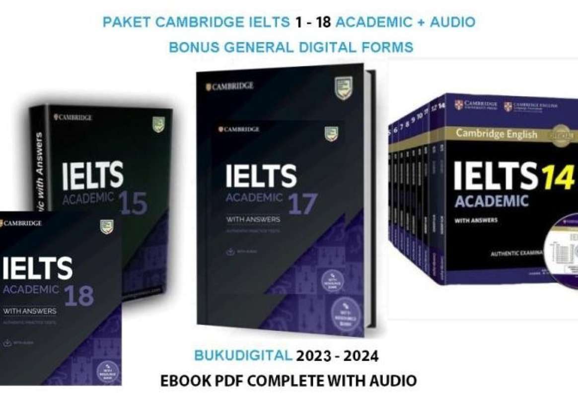 Jual Cambridge Ielts 1 - 18 Academic + Audio Bonus General Digital Forms Di Seller Hachi ...