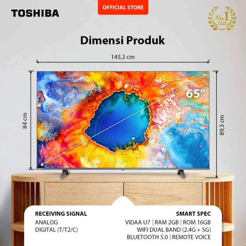 Jual Toshiba 65 Inch Qled Dolby 4k Uhd Smart Tv 65m450np Di Seller ...