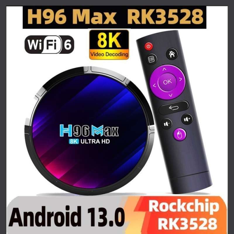 Promo Android Tv Box H96 Max Rk3528 4gb/64gb Android 13 Wifi6 Bluetooth ...