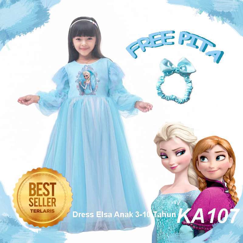 Promo Ka Princess Baju Elsa Frozen 2 Anak 5 6 Tahun Import 4in1 Set ...