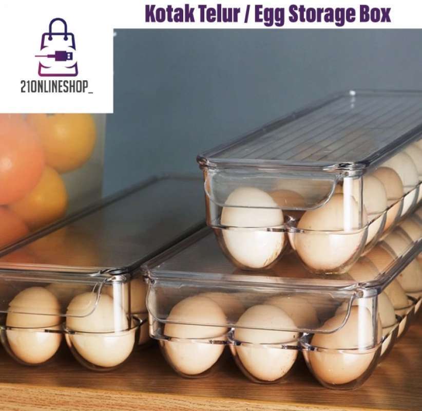 Jual Kotak Telur Egg Storage Box Refrigerator Clear Box Tempat Telur ...