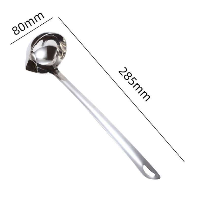Jual Stainless Steel Soup Fat Oil Separator Ladles Skimmer Spoon Soup