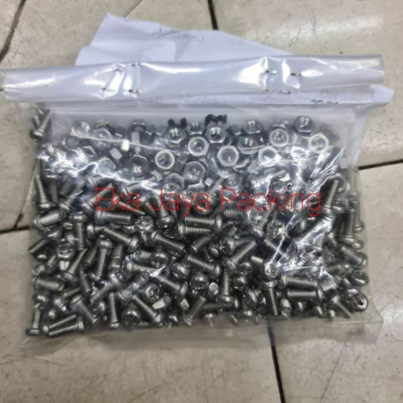 Promo 100% Produk Ori Mur + Baut Stainless Steel Tirai Pvc Curtain ...