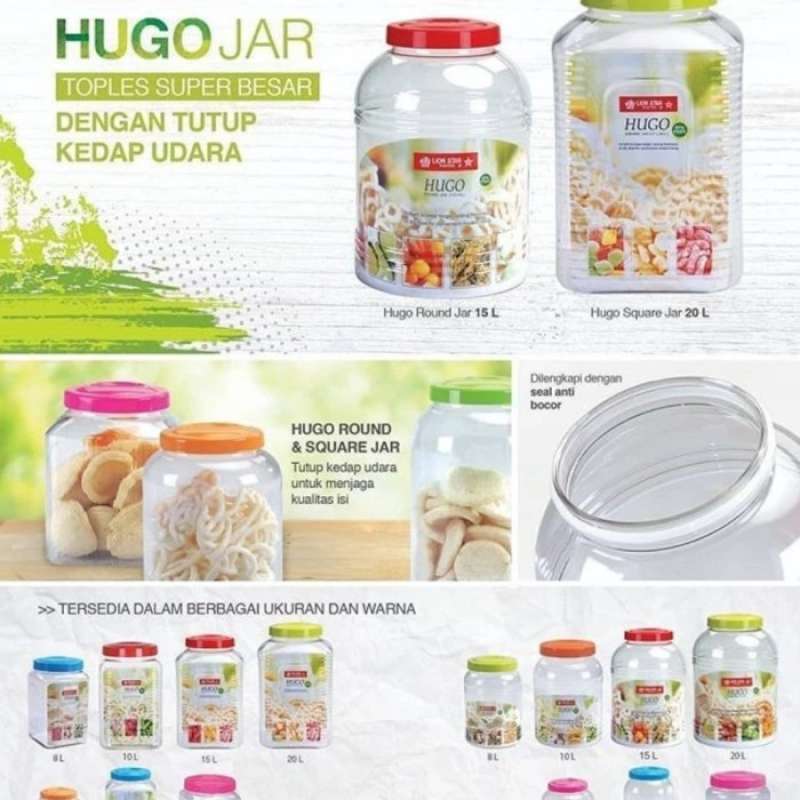 Jual Lion Star Hugo Round Jar (15 Lt) Pp-42 / Toples Kerupuk Di Seller ...