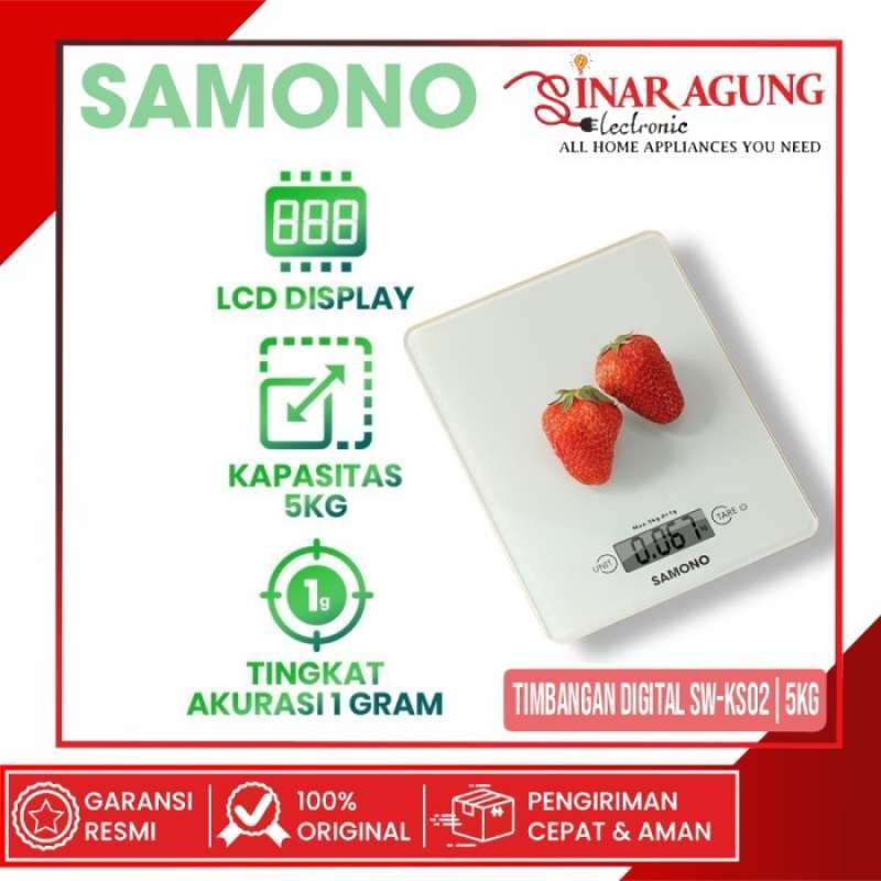 Jual Samono Sw-ks02 | Sw-ks03 Timbangan Makanan Digital Led Display Di ...