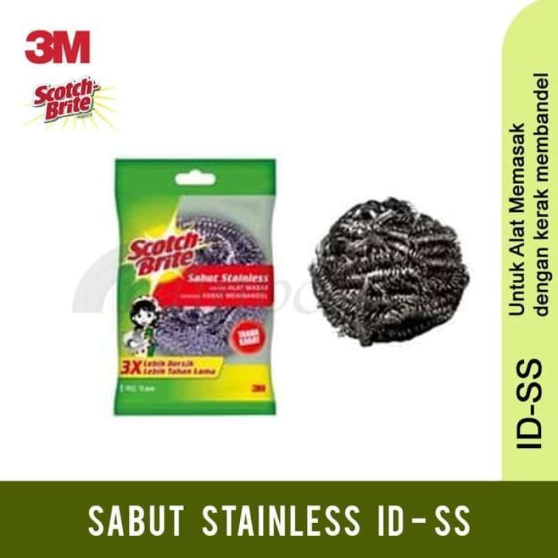 Jual 3m Scotch Brite Id-ss Sabut Stainless Steel 15gr Isi 6pcs Di ...