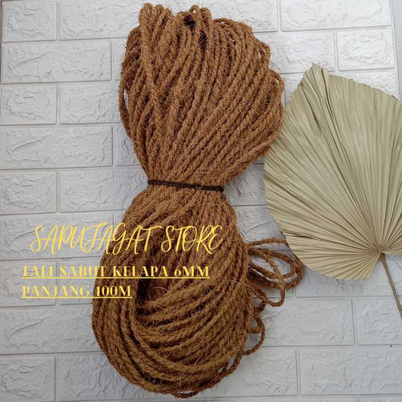 Jual Tali Sabut Kelapa 6mm 100m - Tali Tambang Sedang - Tali Serabut ...
