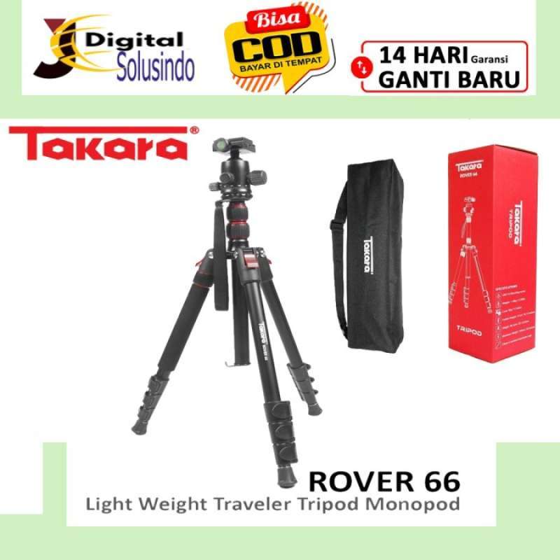 Promo Takara Rover 66 Ball Head Tripod Monopod 2-in1 Free Tas Dan ...