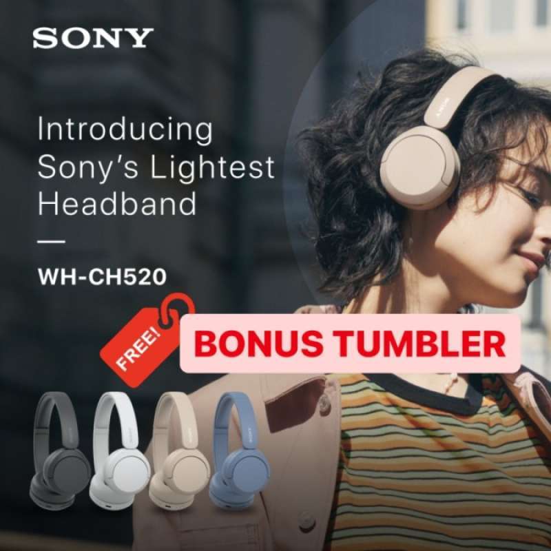 Promo Sony Wh-ch520 Wireless Bluetooth Headphone On Ear Ch520 Ch-520 Diskon 23% Di Seller Indah ...