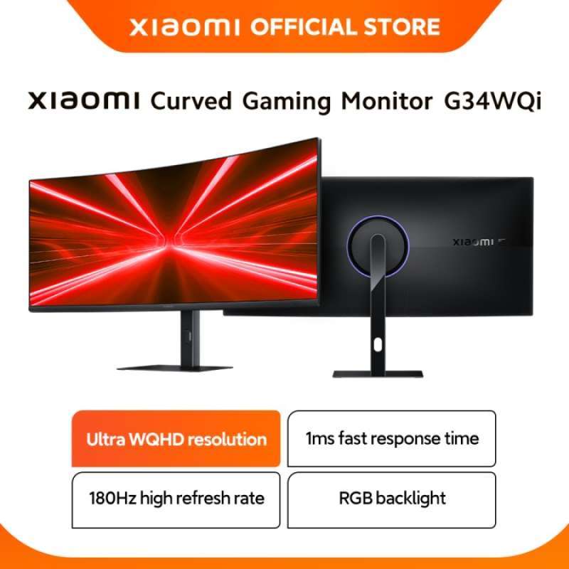 Jual Xiaomi Mi Monitor 34 G34wqi Wqhd Ultrawide 180hz Curved Gaming ...