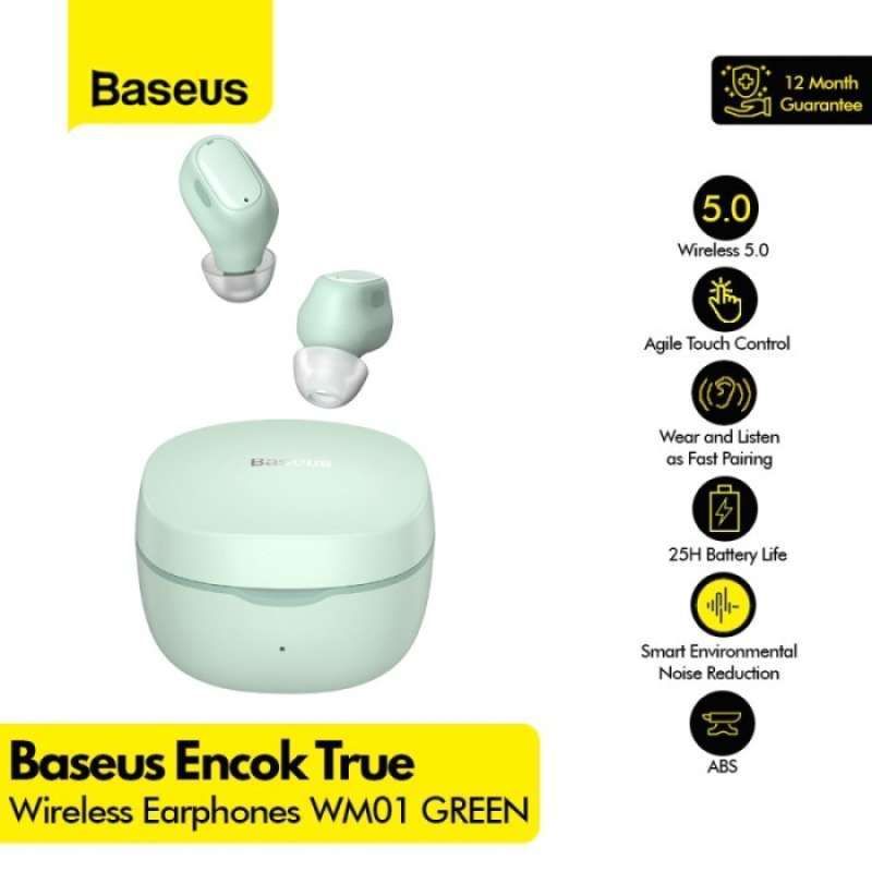 Promo Baseus Wm01 / Encok Wm-01 Tws True Wireless Earbuds Bluetooth ...