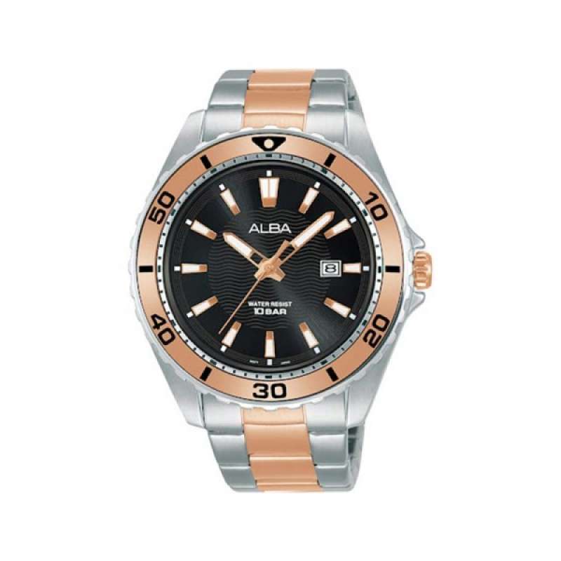 Jual Jam Tangan Alba Active Pria 100% Original Silver-rose Gold ...