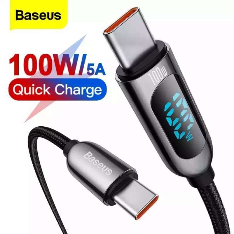 Promo Baseus Cable Display Usb C To Type C 5a 100w 1m 2m Fast Quick ...