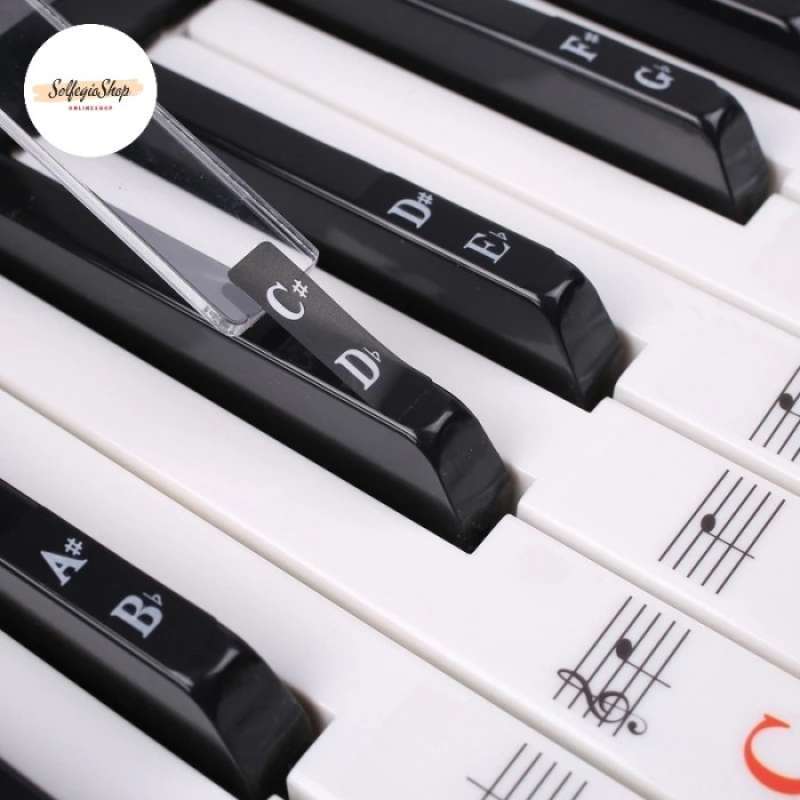 Jual Stiker/sticker Tuts Nada Notasi Balok Untuk Piano/keyboard Praktis ...