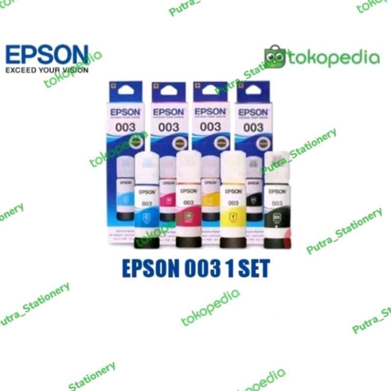 Promo 100% Produk Ori Tinta Epson 003 Bk,c,y,m L1110, L3110, L3101 ...
